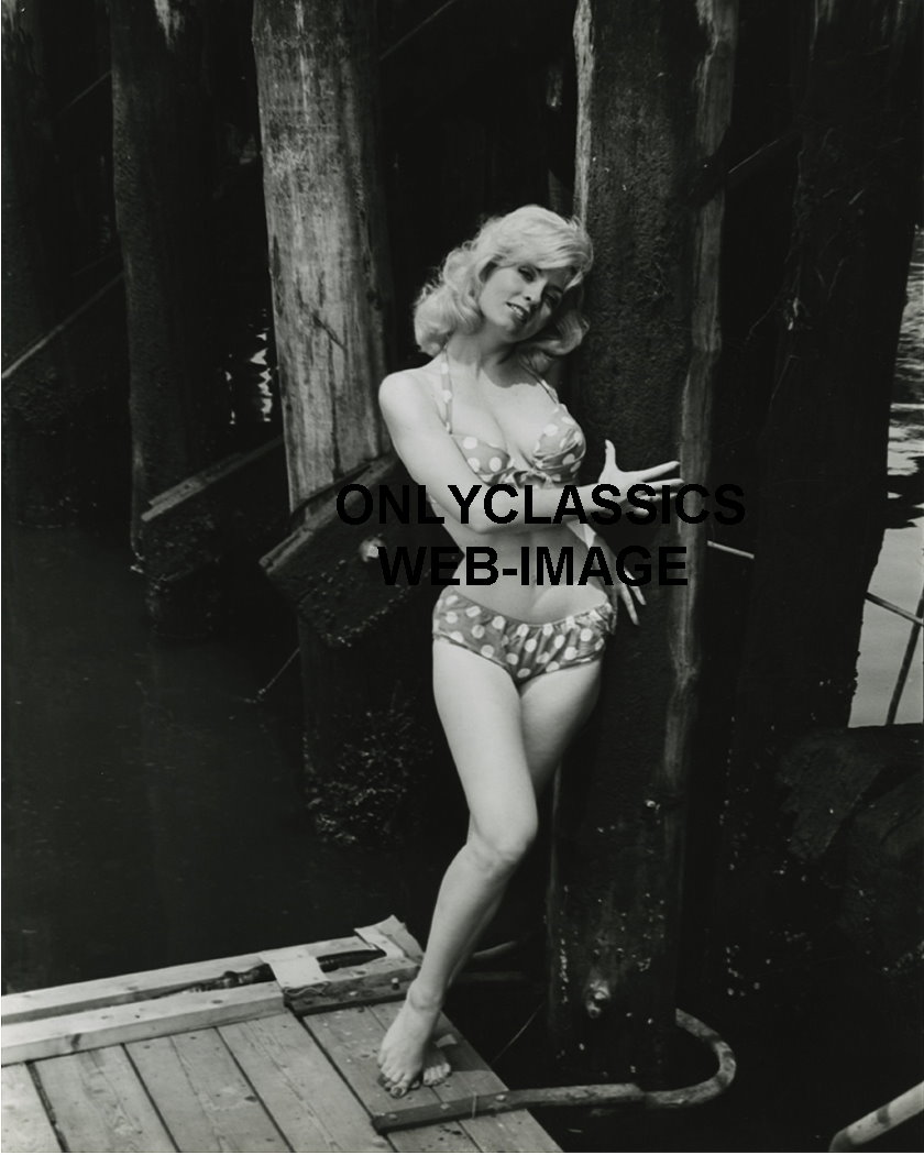 68 Sexy Provocative Blonde Lee Meredith Polka Dot Bikini Photo Pinup Cheesecake